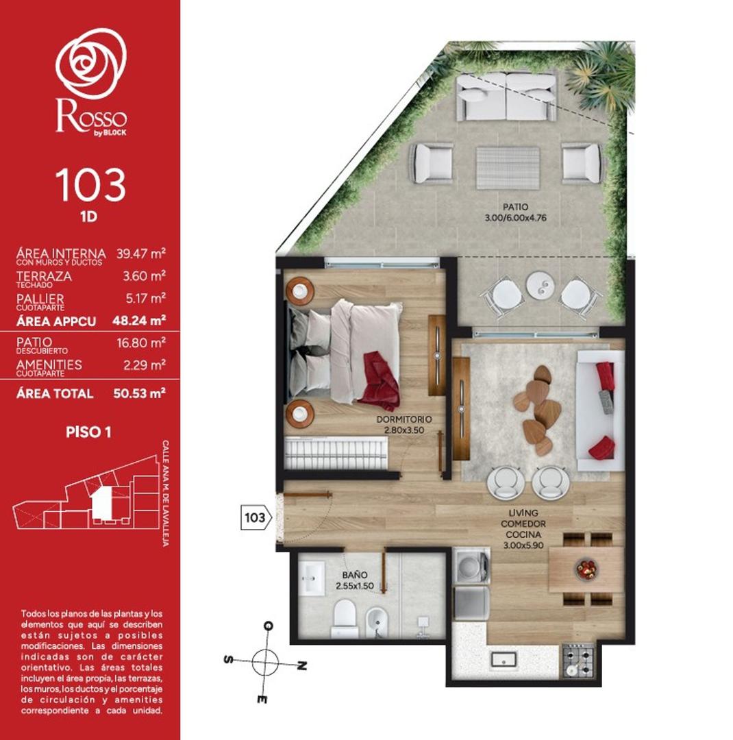 Departamento Venta 1 año 2 ambientes, 60m2, Calle Ana Monterroso ...